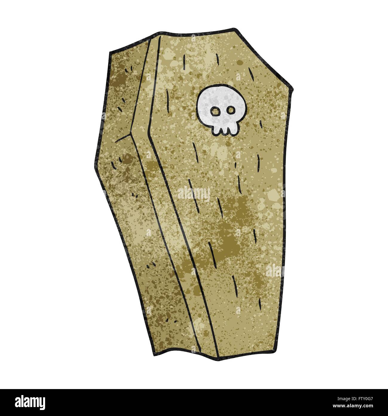 freehand textured cartoon spooky coffin Stock Vector Image & Art - Alamy
