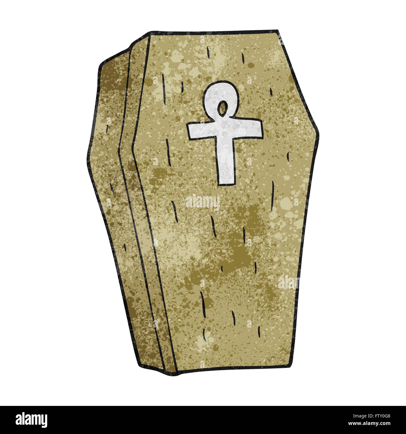 freehand textured cartoon spooky coffin Stock Vector Image & Art - Alamy