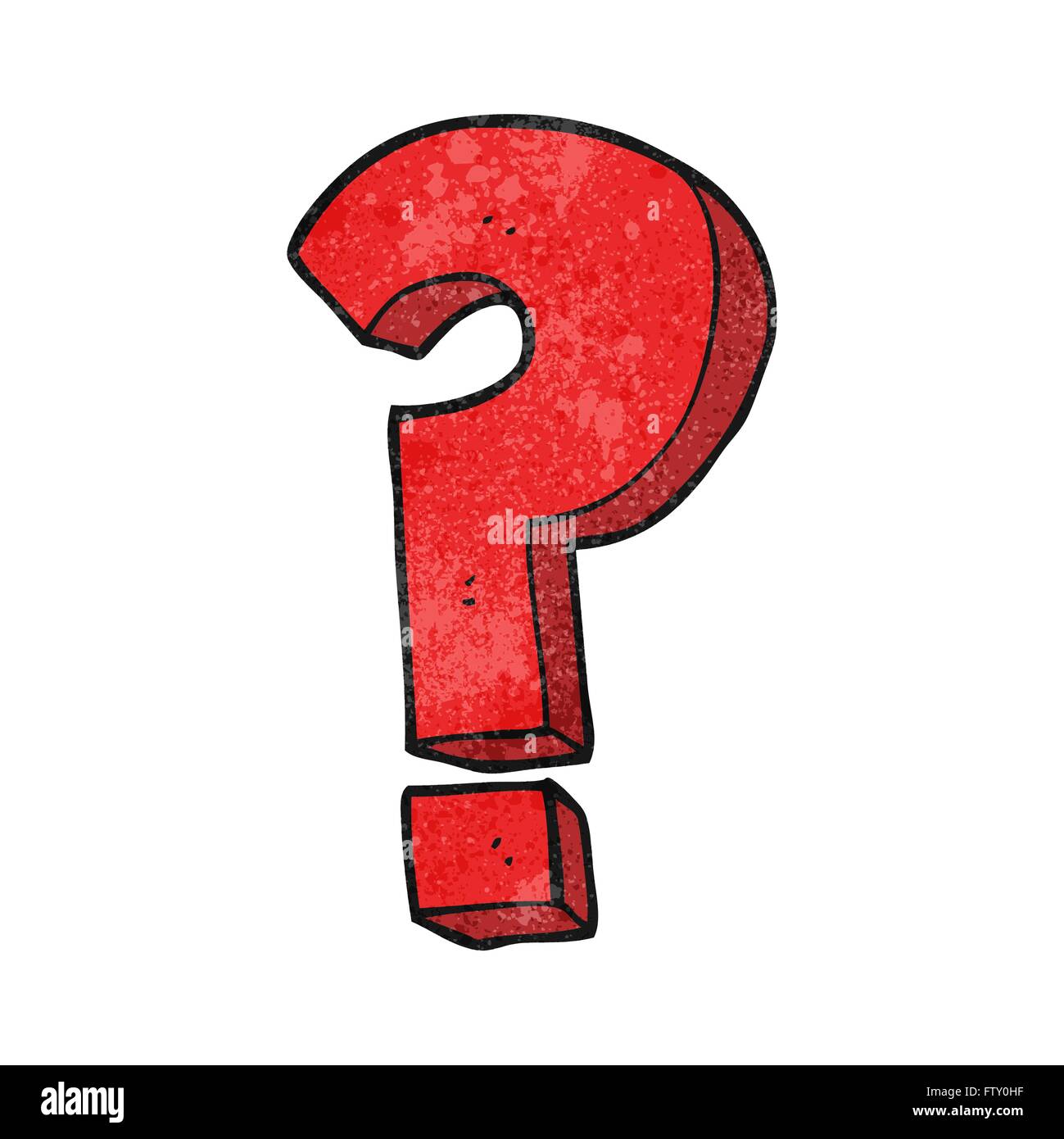 freehand textured cartoon question mark symbol Stock Vector Image & Art ...
