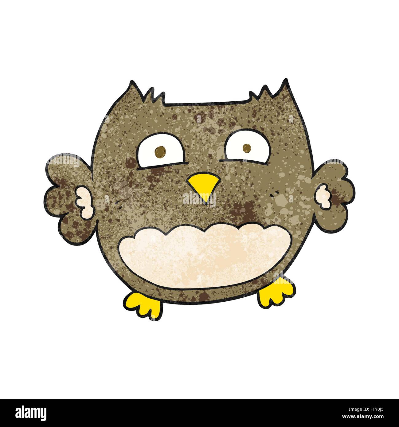 freehand textured cartoon owl Stock Vector Image & Art - Alamy