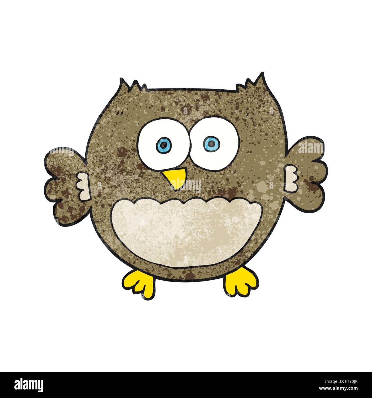 freehand textured cartoon owl Stock Vector Image & Art - Alamy