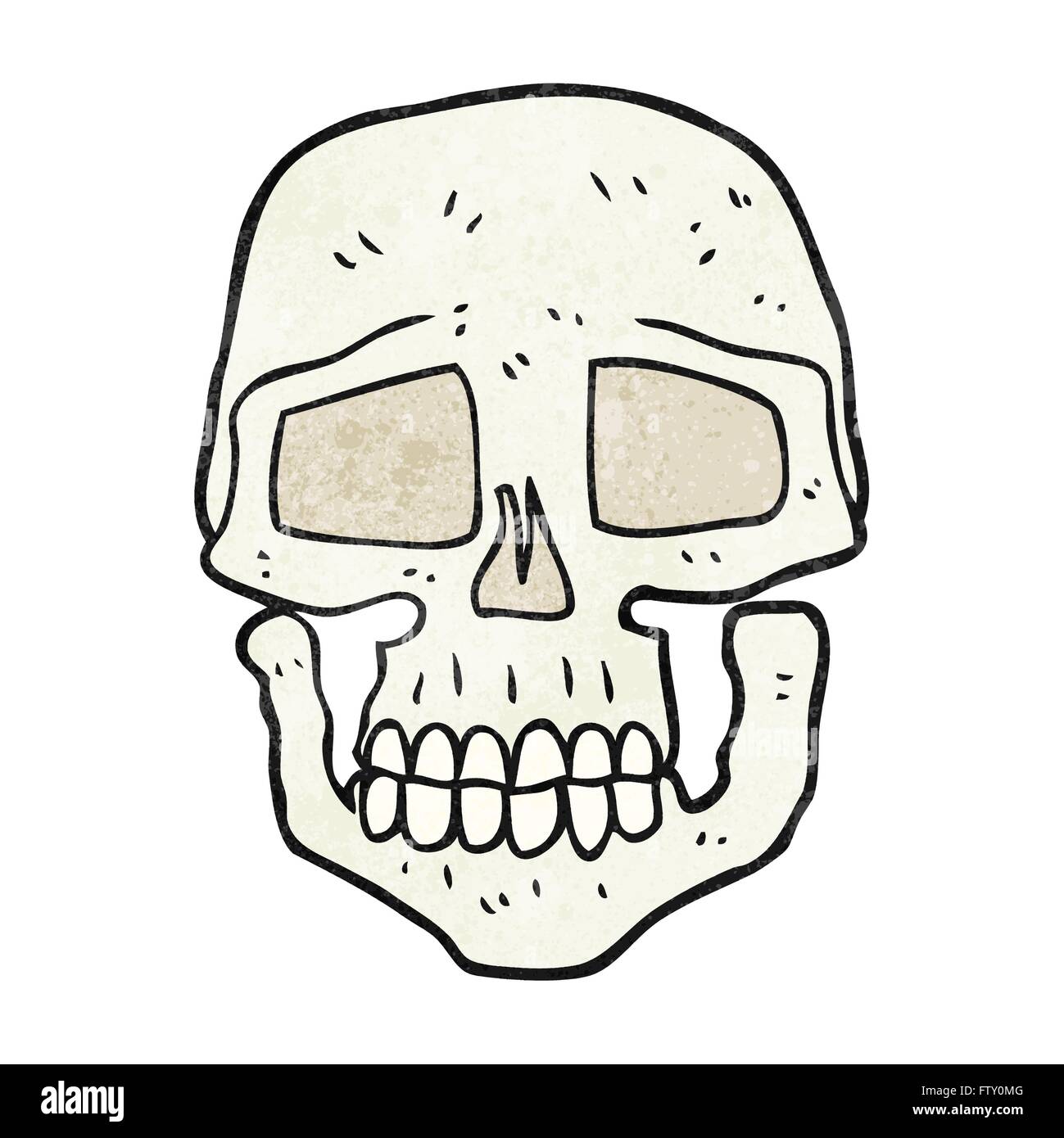freehand textured cartoon skull Stock Vector Image & Art - Alamy