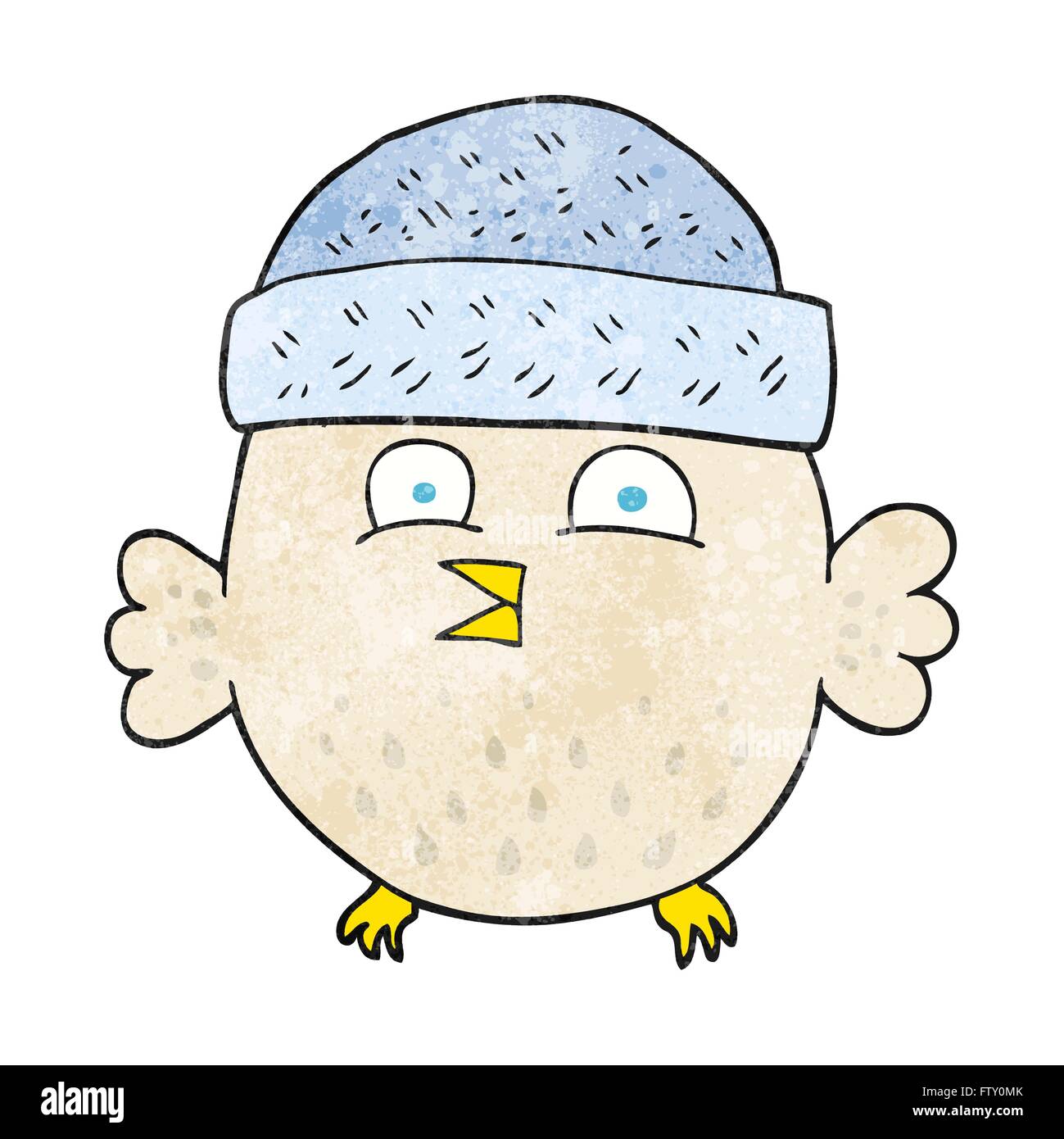 freehand textured cartoon owl wearing hat Stock Vector Image & Art - Alamy