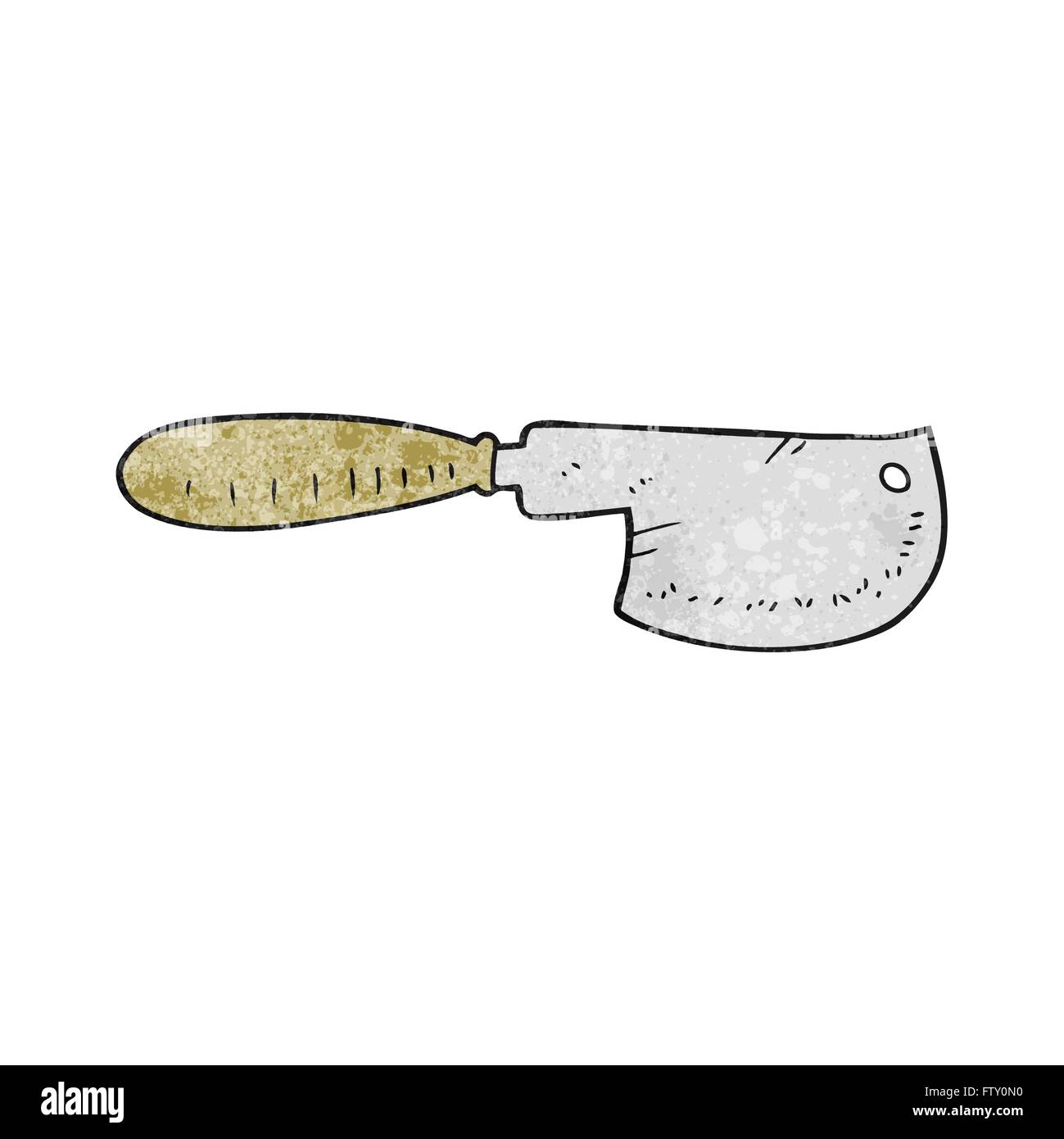 freehand textured cartoon meat cleaver Stock Vector Image & Art - Alamy