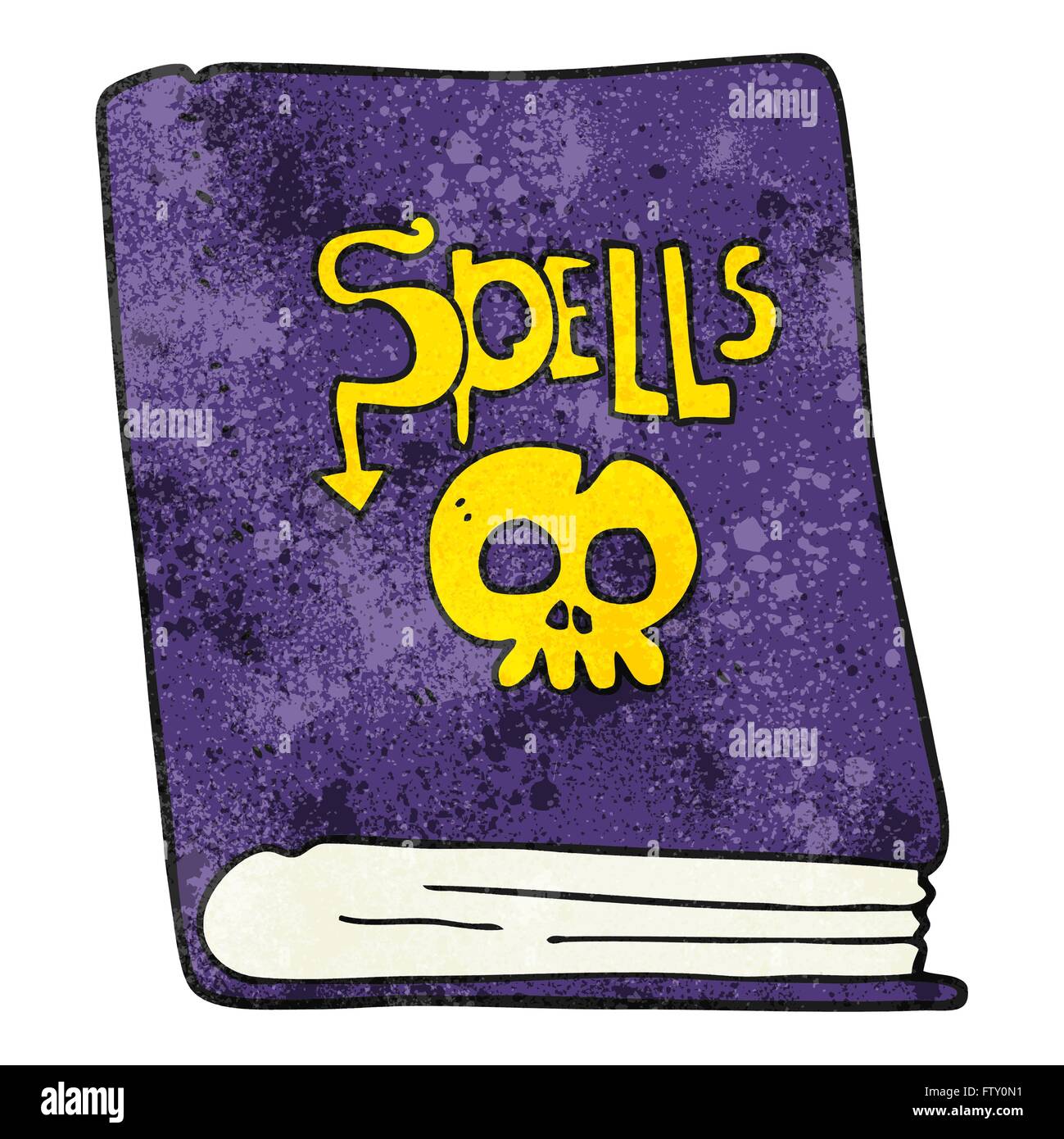 freehand textured cartoon spell book Stock Vector Image & Art - Alamy