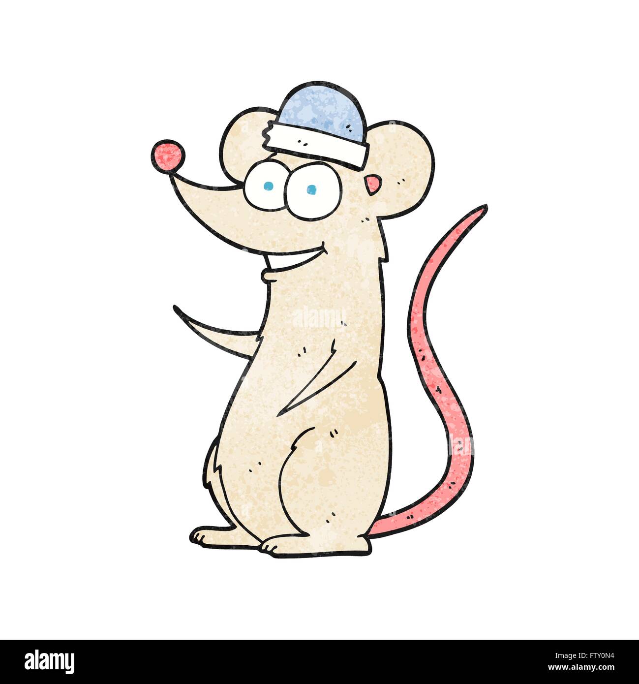 freehand textured cartoon happy mouse Stock Vector Image & Art - Alamy
