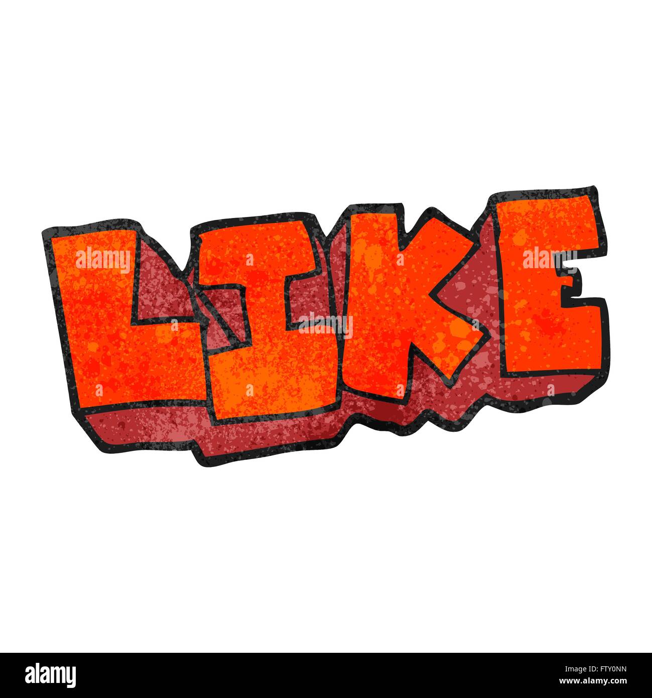 freehand textured cartoon word like Stock Vector Image & Art - Alamy