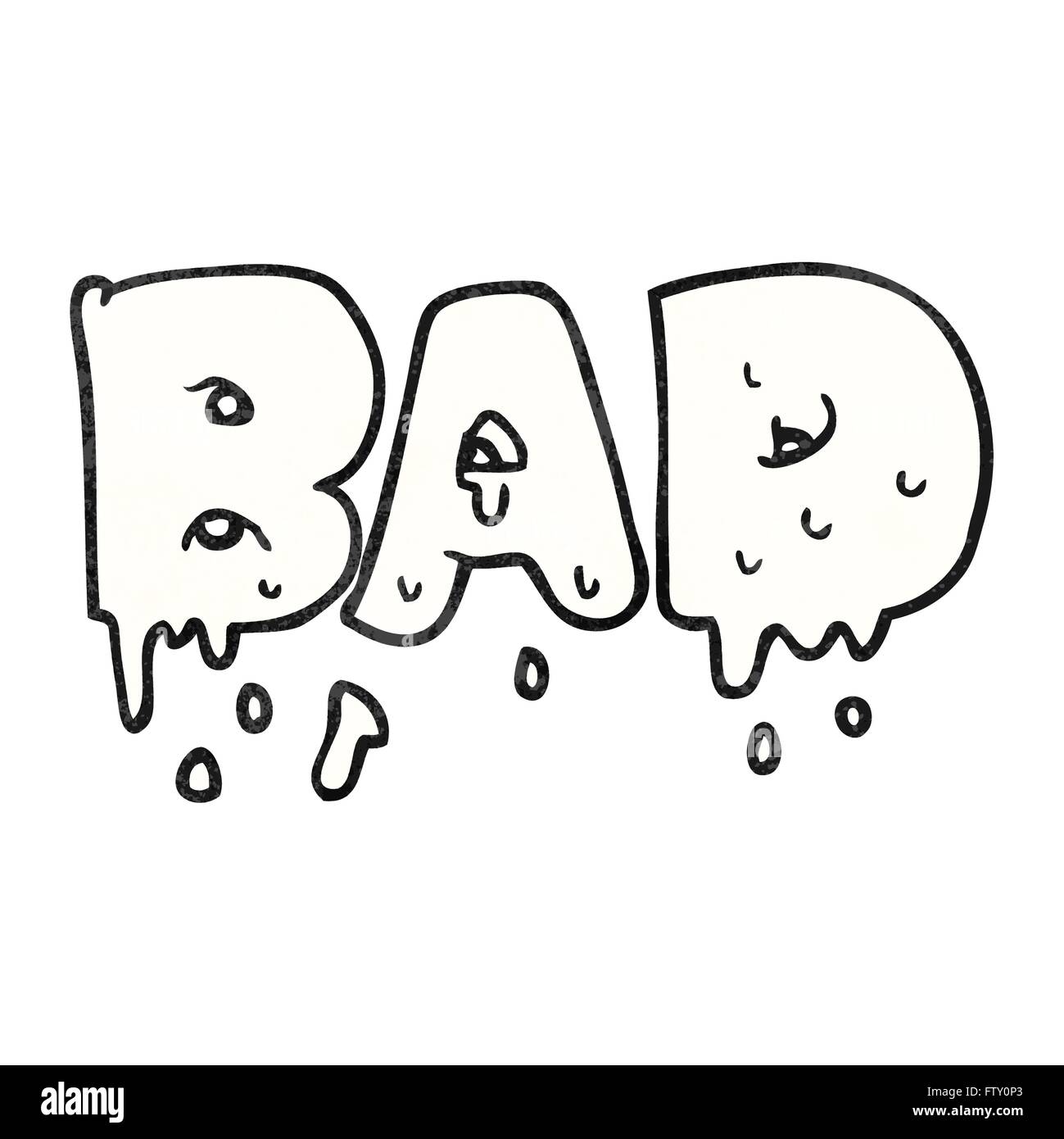 freehand textured cartoon word bad Stock Vector Image & Art - Alamy