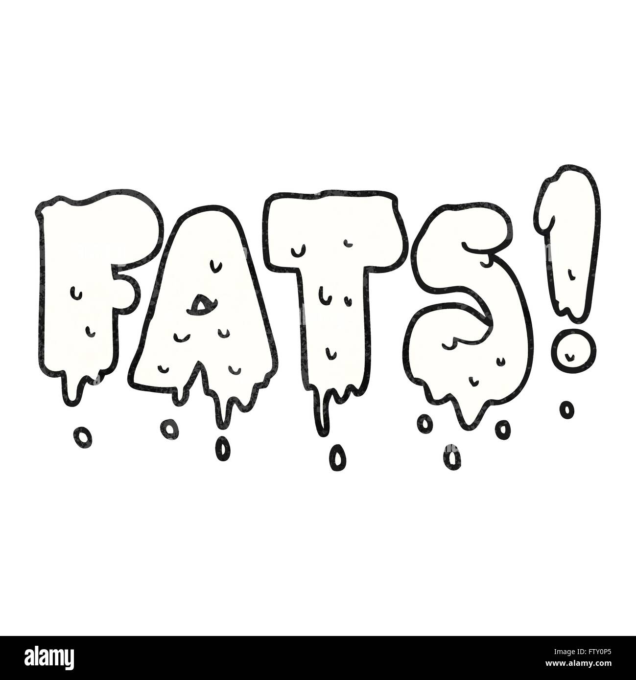 freehand textured cartoon fats word text Stock Vector Image & Art - Alamy