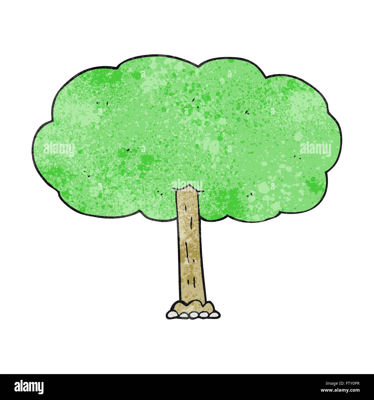 Freehand textured cartoon tree hi-res stock photography and images - Alamy