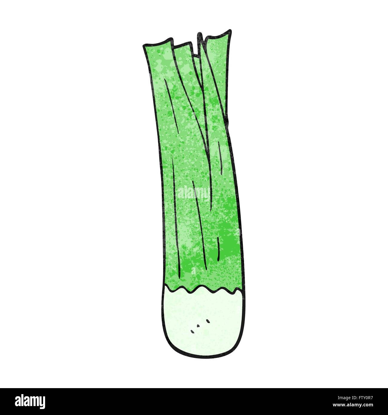 freehand textured cartoon leek Stock Vector Image & Art - Alamy