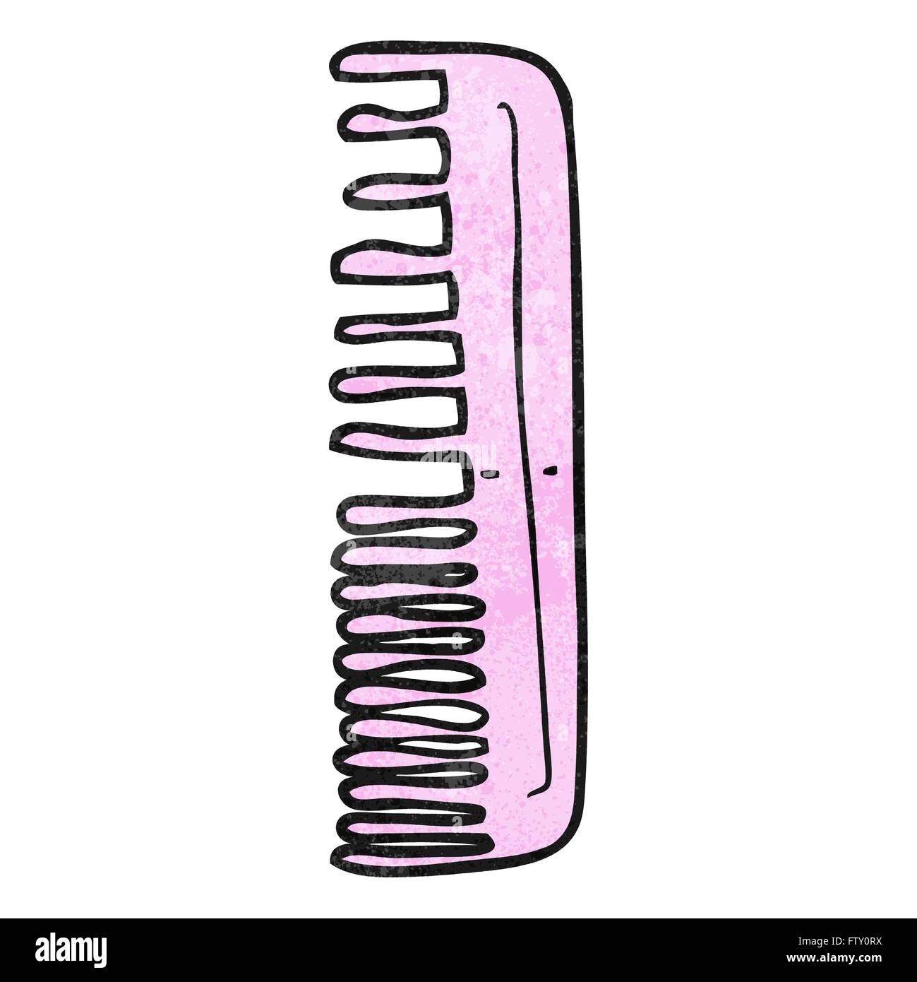 freehand textured cartoon comb Stock Vector Image & Art - Alamy