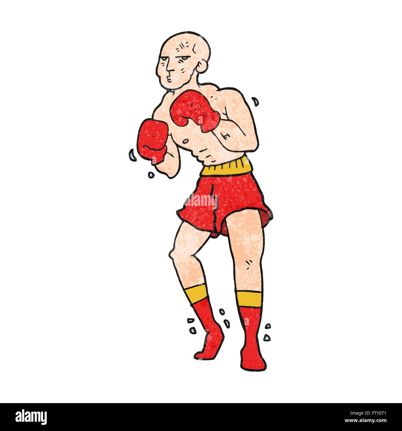 freehand textured cartoon boxer Stock Vector Image & Art - Alamy