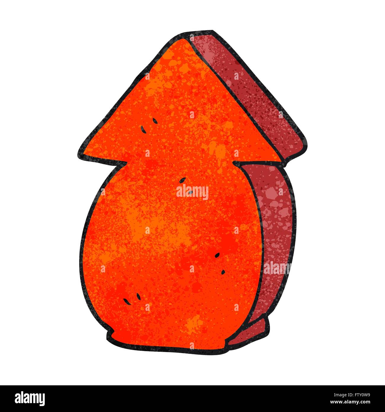 freehand textured cartoon fat arrow pointing Stock Vector Image & Art ...