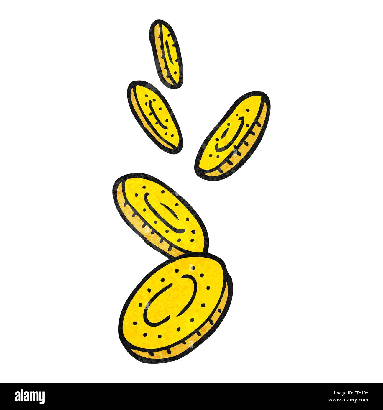 freehand textured cartoon coins Stock Vector Image & Art - Alamy