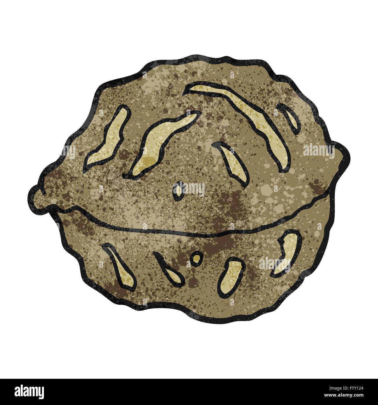 freehand textured cartoon walnut in shell Stock Vector Image & Art - Alamy