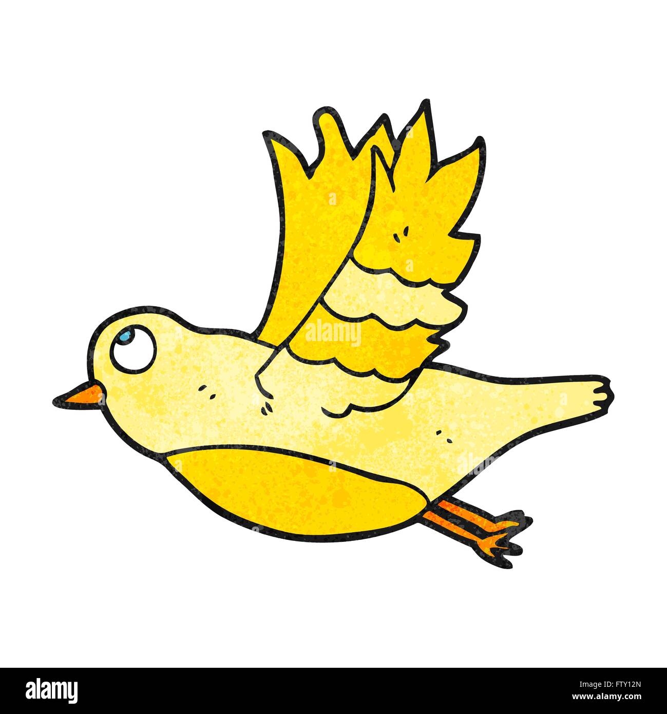 freehand textured cartoon bird flying Stock Vector Image & Art - Alamy