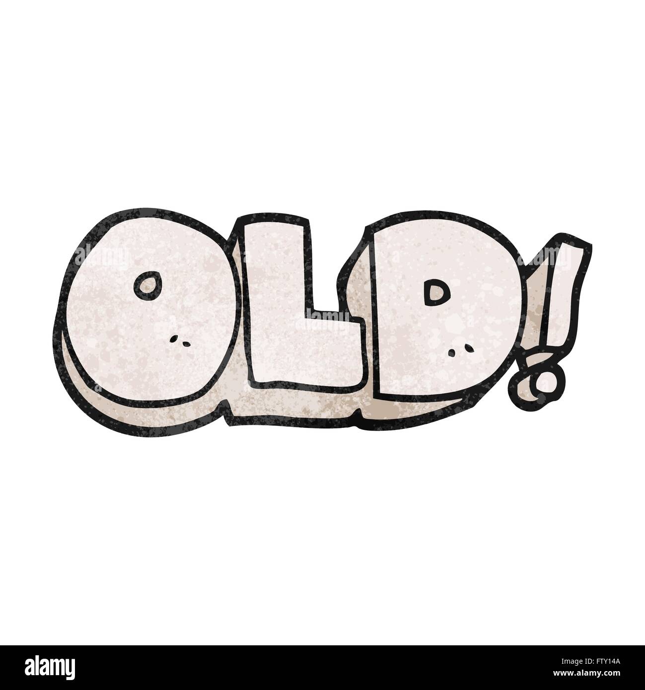 freehand textured cartoon word old Stock Vector Image & Art - Alamy
