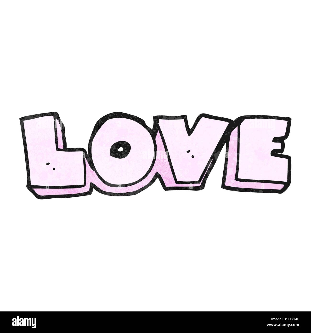 freehand textured cartoon word love Stock Vector Image & Art - Alamy