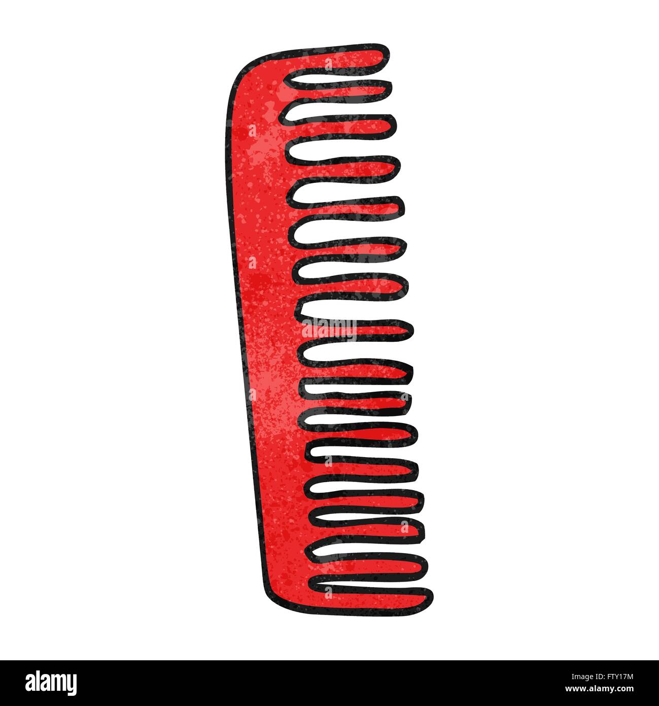 freehand textured cartoon comb Stock Vector Image & Art - Alamy