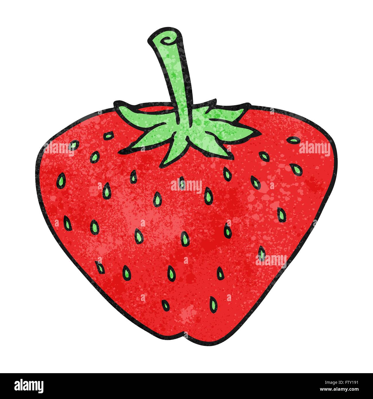 freehand textured cartoon strawberry Stock Vector Image & Art - Alamy