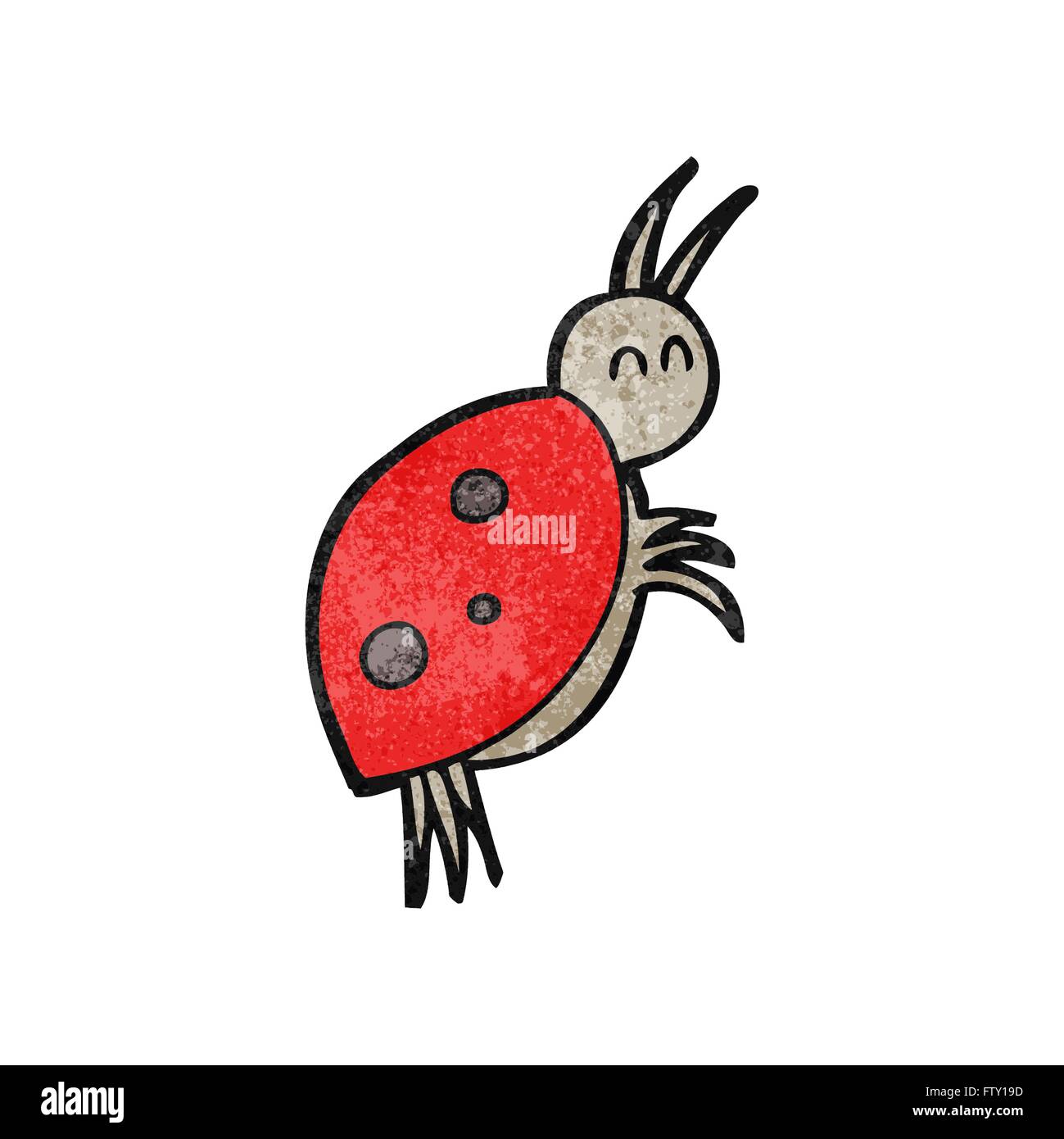 Freehand retro cartoon ladybug hi-res stock photography and images - Alamy