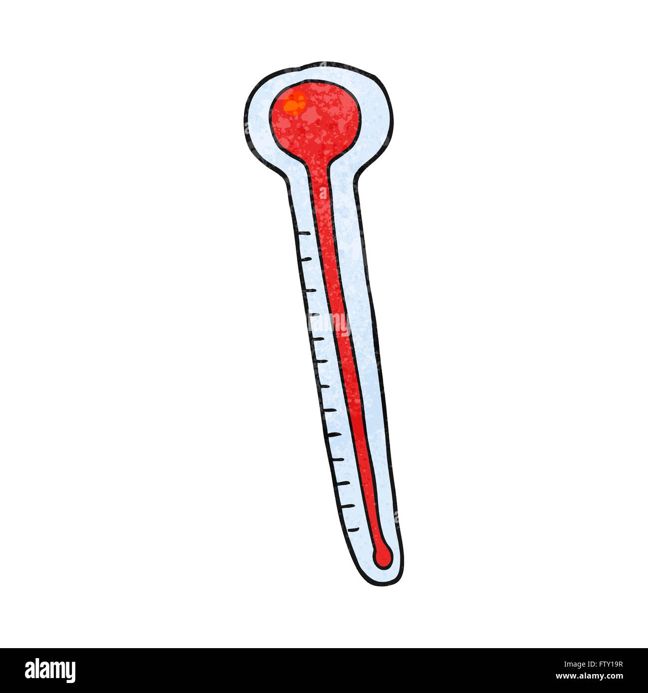 freehand textured cartoon thermometer Stock Vector Image & Art - Alamy