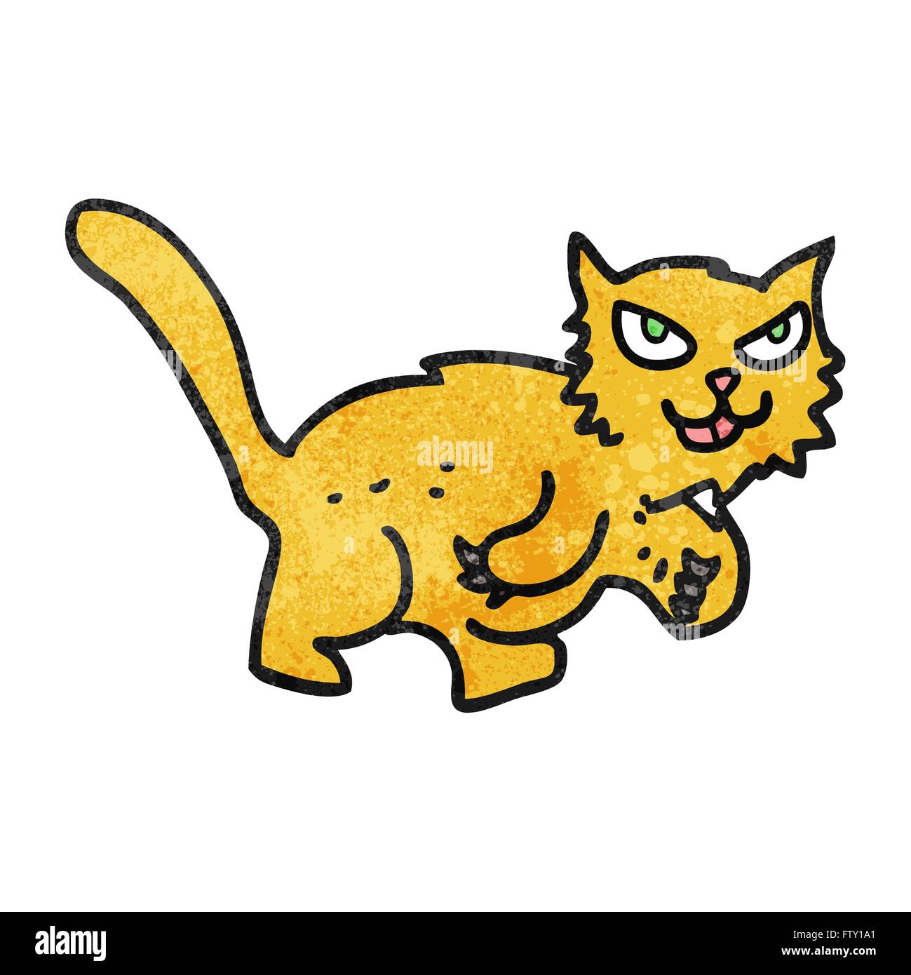 freehand textured cartoon cat Stock Vector Image & Art - Alamy