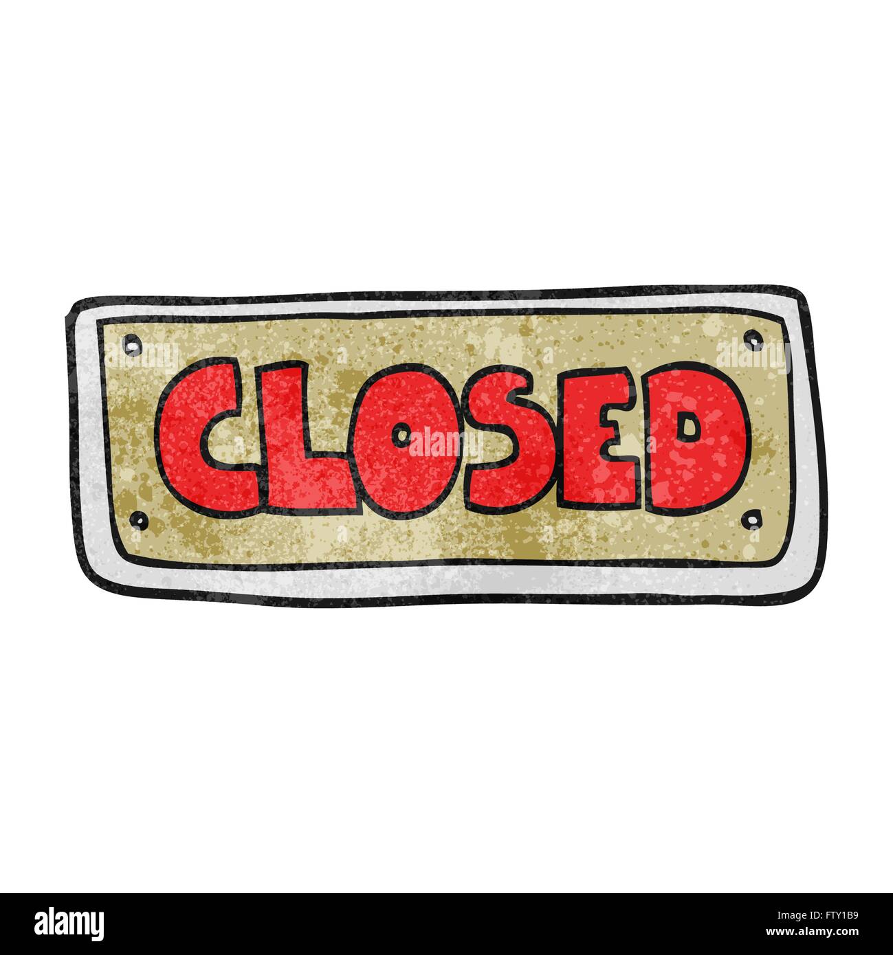 Cartoon closed shop sign Cut Out Stock Images & Pictures - Alamy