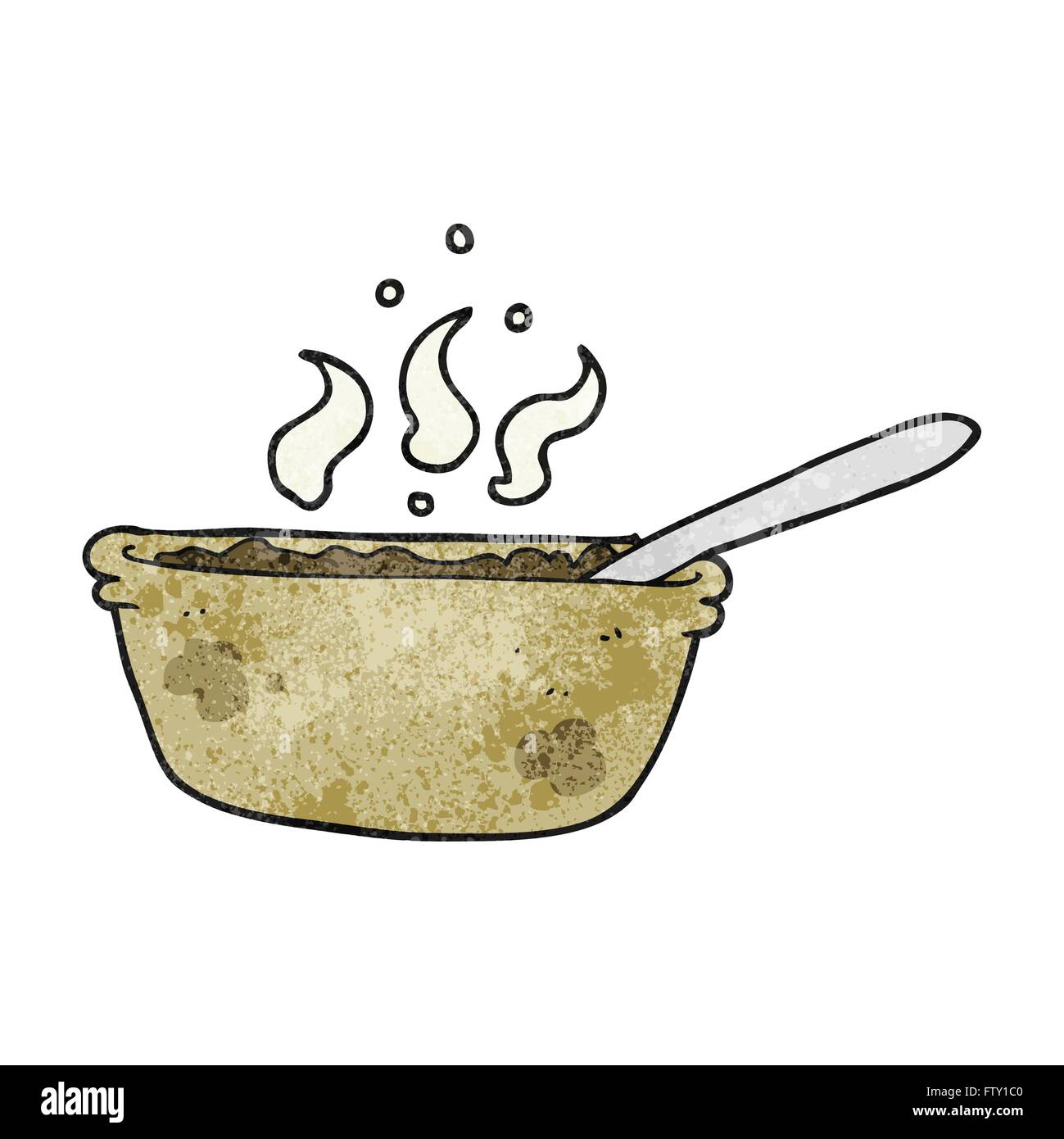 freehand textured cartoon bowl of stew Stock Vector Image & Art - Alamy