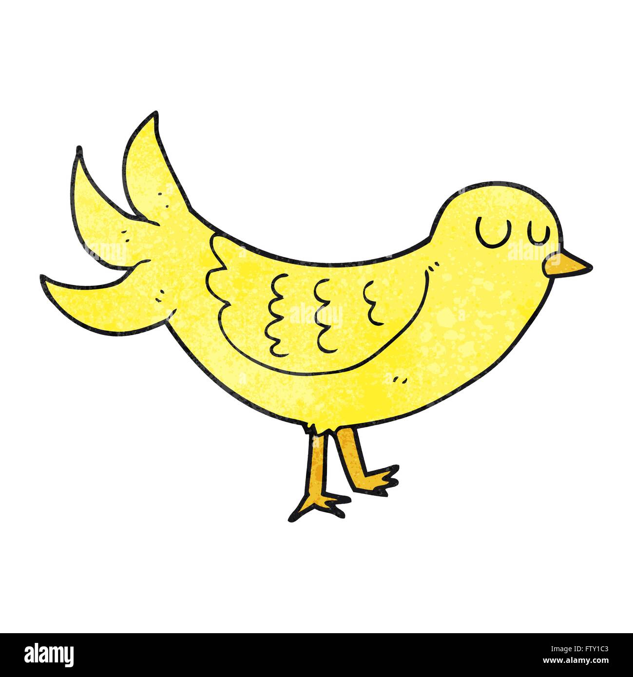freehand textured cartoon bird Stock Vector Image & Art - Alamy