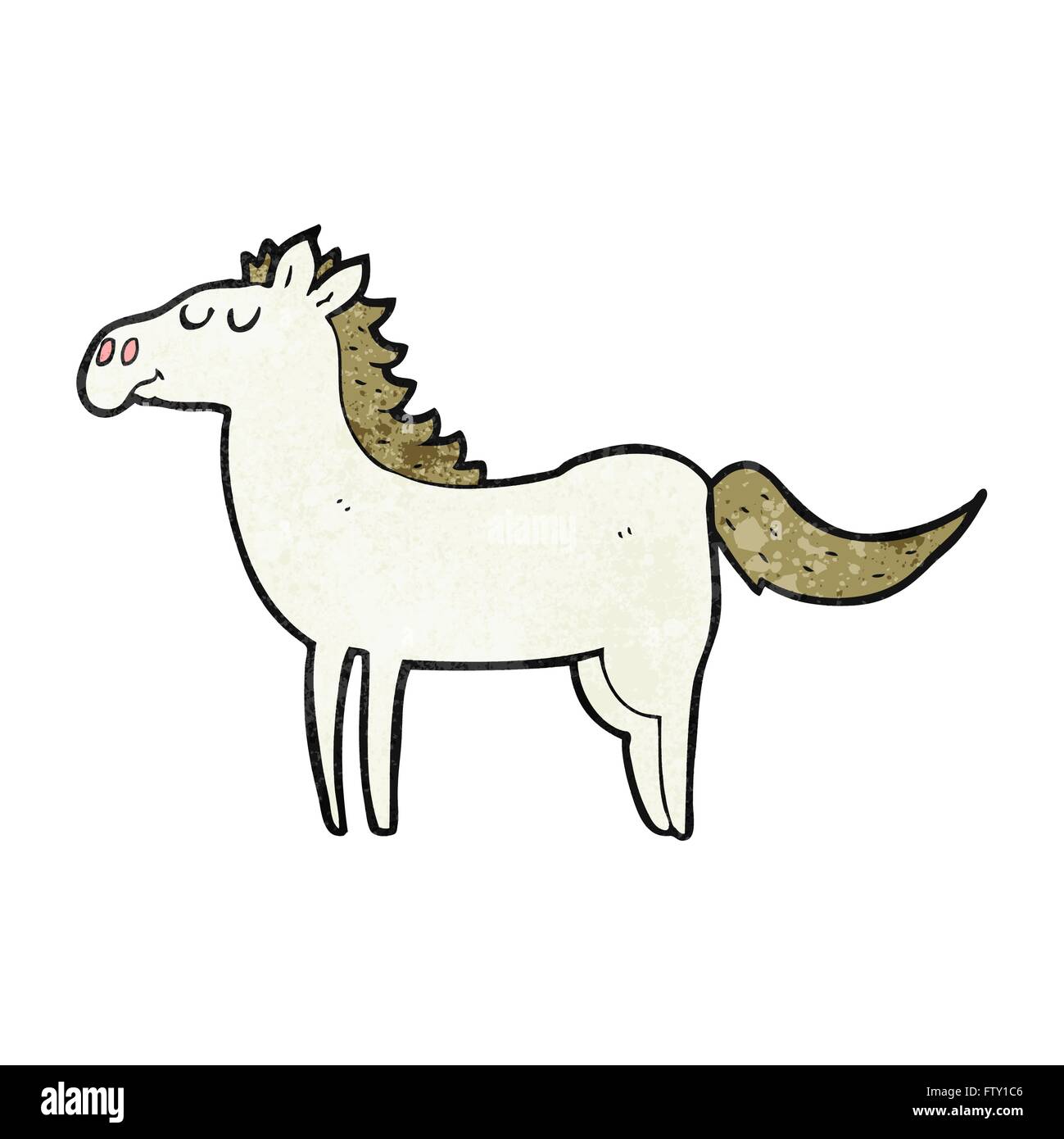 freehand textured cartoon horse Stock Vector Image & Art - Alamy