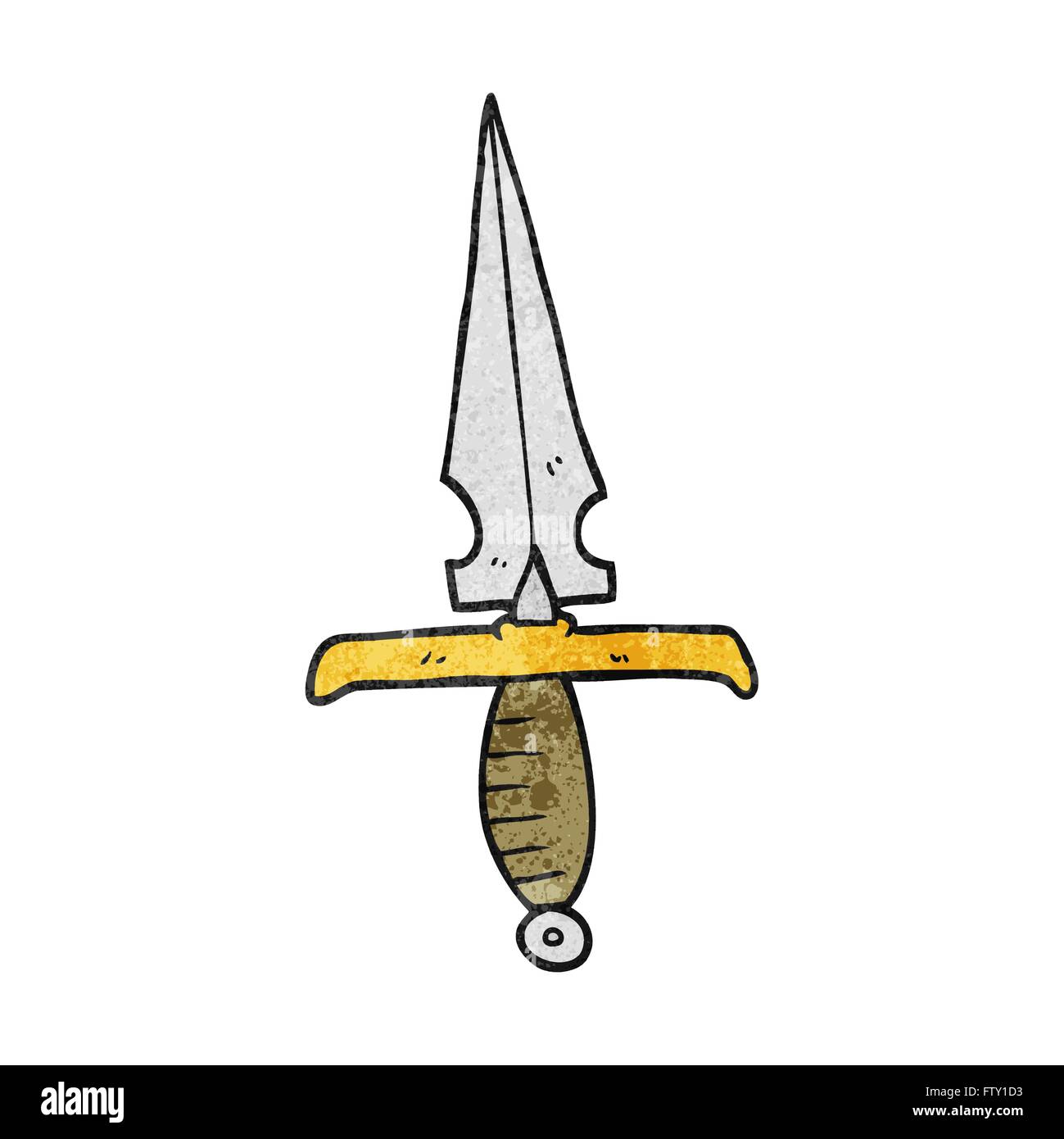 freehand textured cartoon dagger Stock Vector Image & Art - Alamy