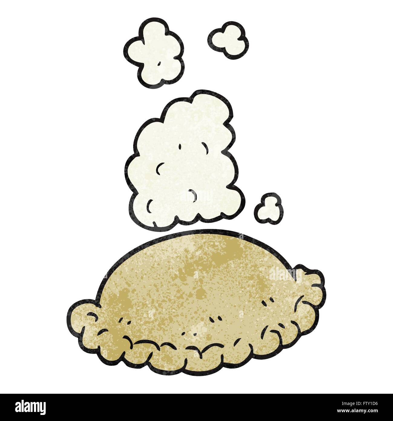 freehand textured cartoon baked pasty Stock Vector Image & Art - Alamy