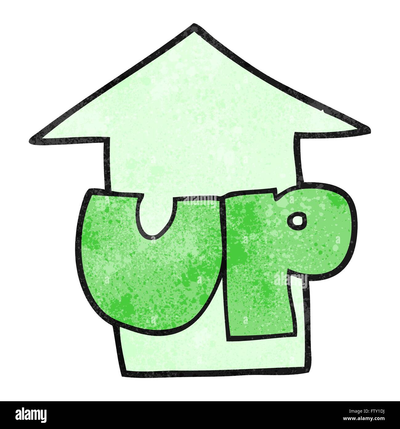 freehand textured cartoon up symbol Stock Vector Image & Art - Alamy