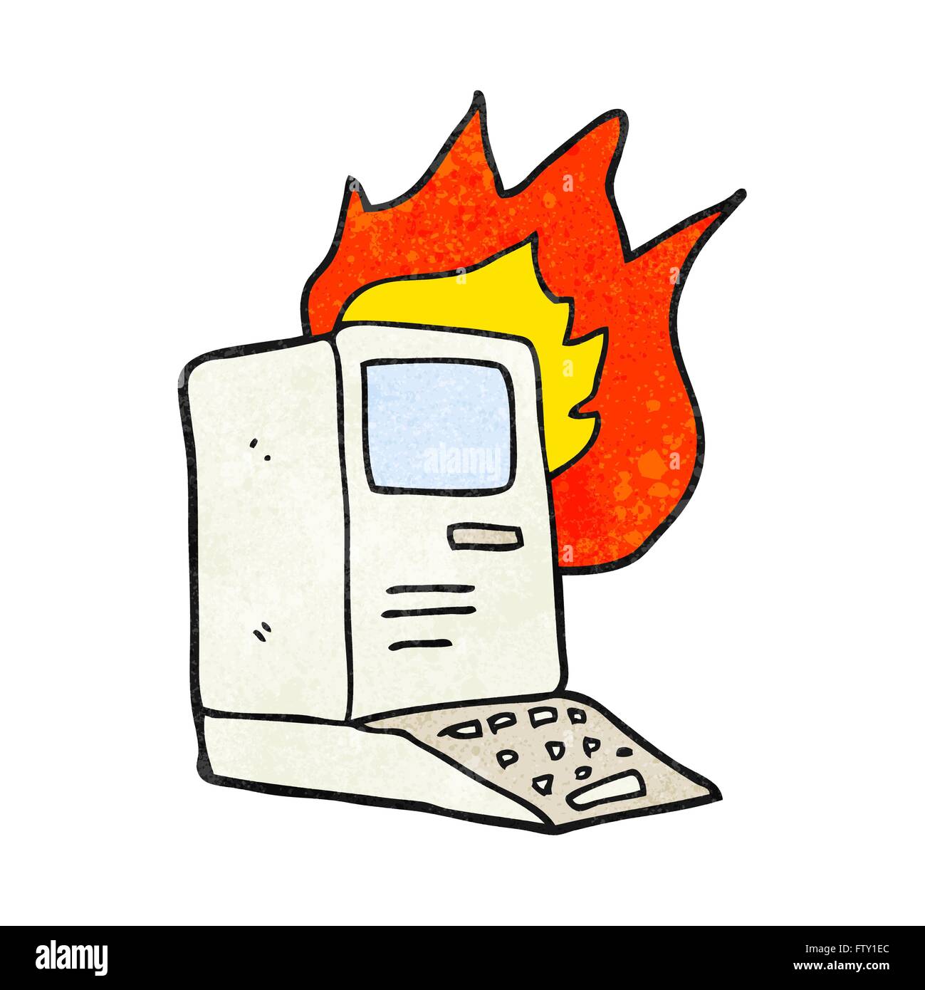 Freehand drawn cartoon broken computer hi-res stock photography and ...