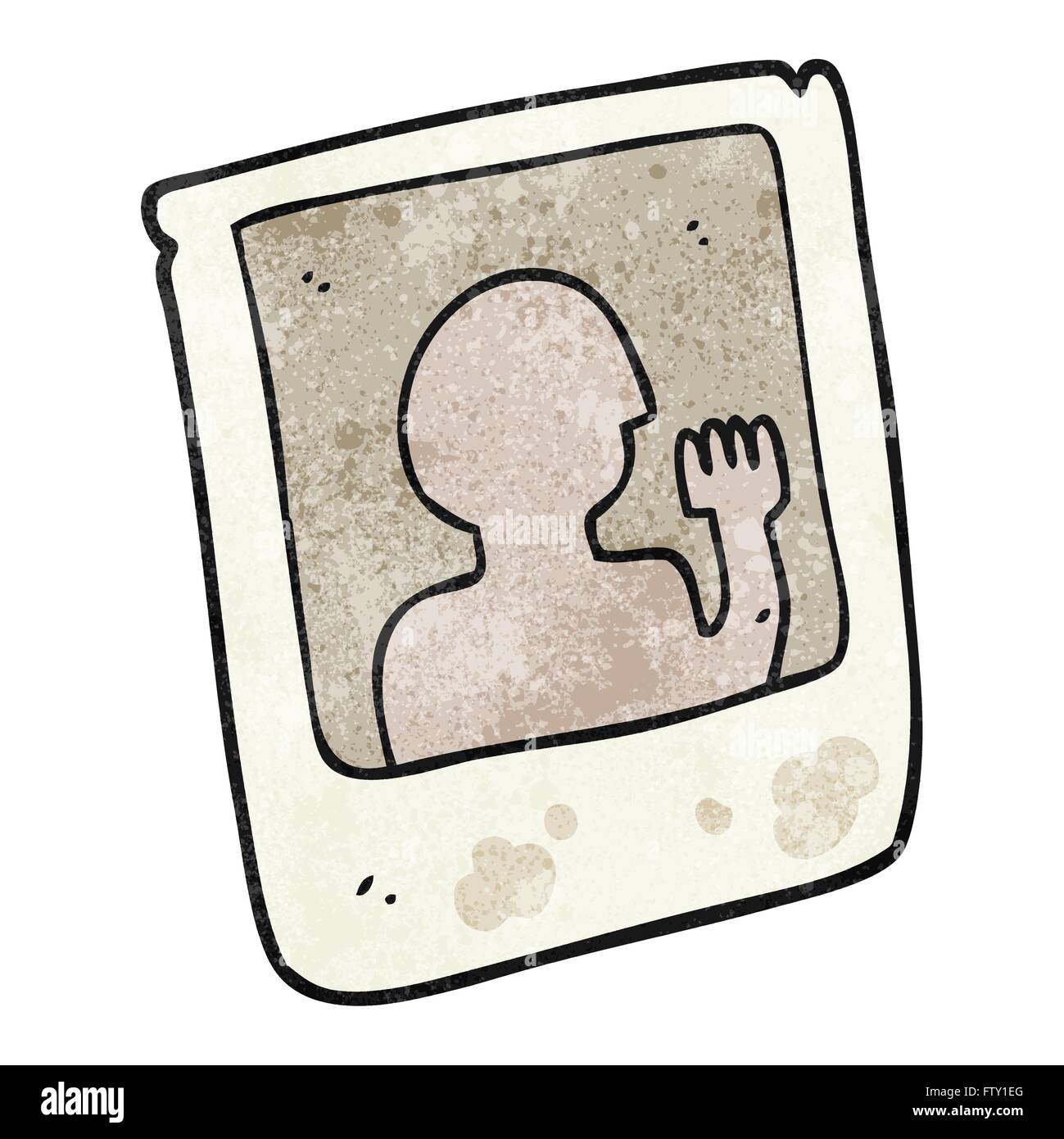 freehand textured cartoon old instant photograph Stock Vector Image ...