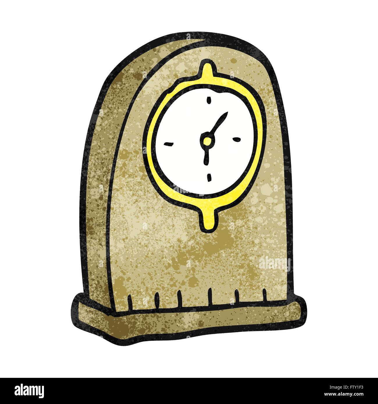 freehand textured cartoon old clock Stock Vector Image & Art - Alamy