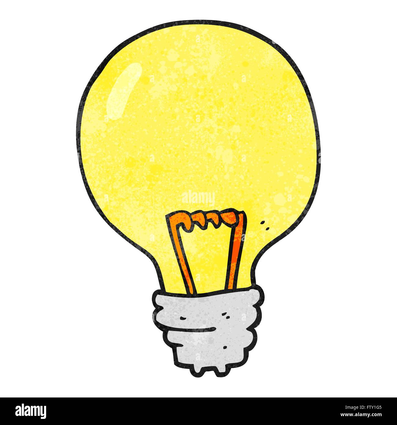 freehand textured cartoon light bulb Stock Vector Image & Art - Alamy