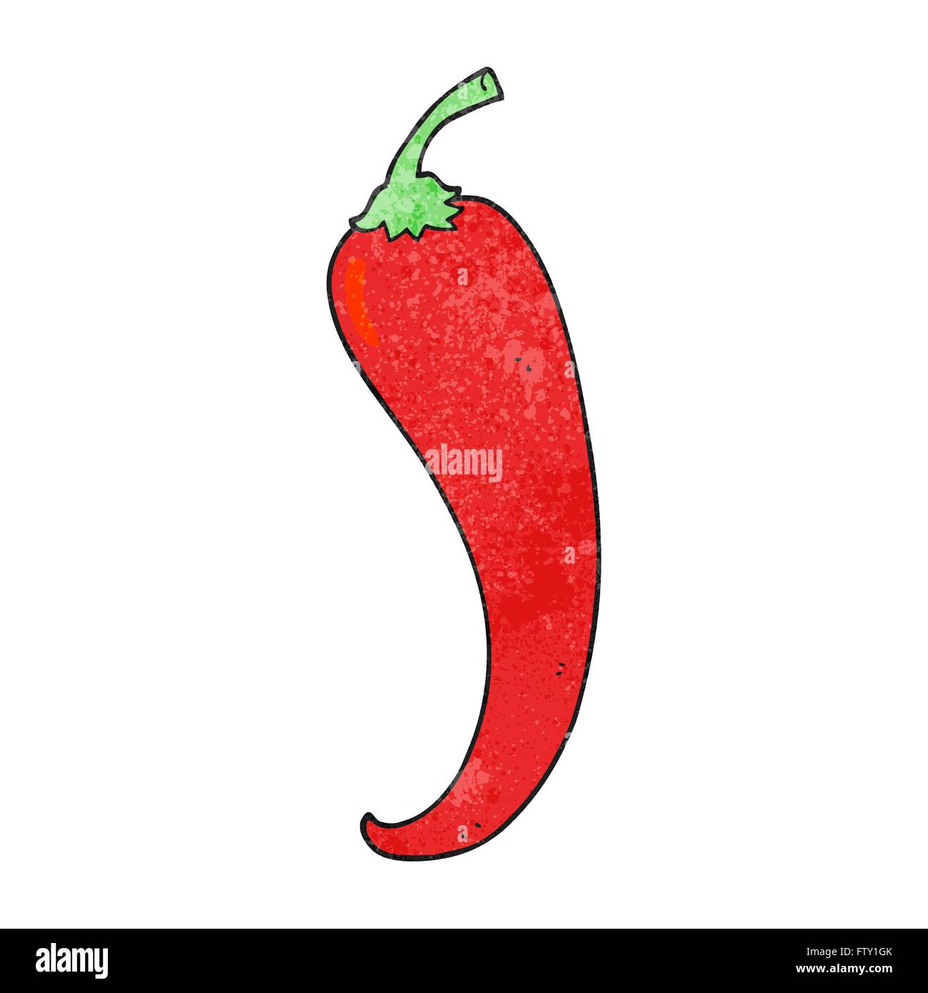 freehand textured cartoon chilli pepper Stock Vector Image & Art - Alamy