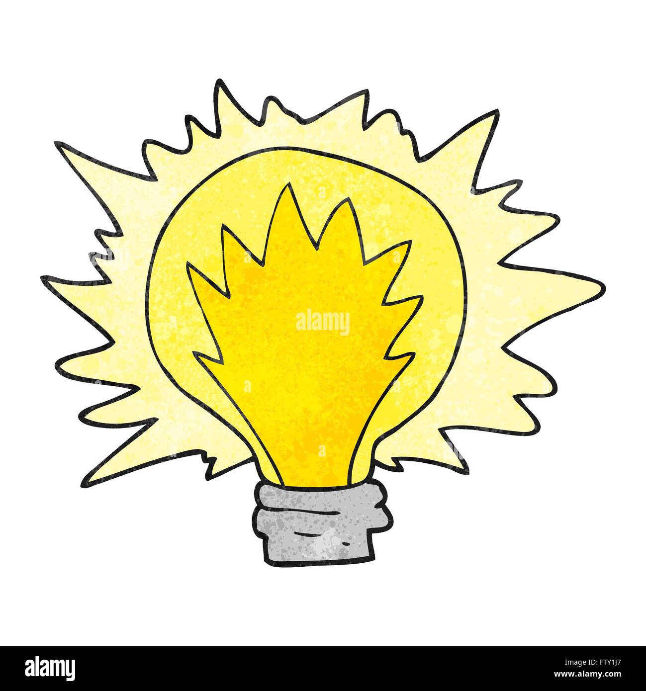 freehand textured cartoon light bulb Stock Vector Image & Art - Alamy