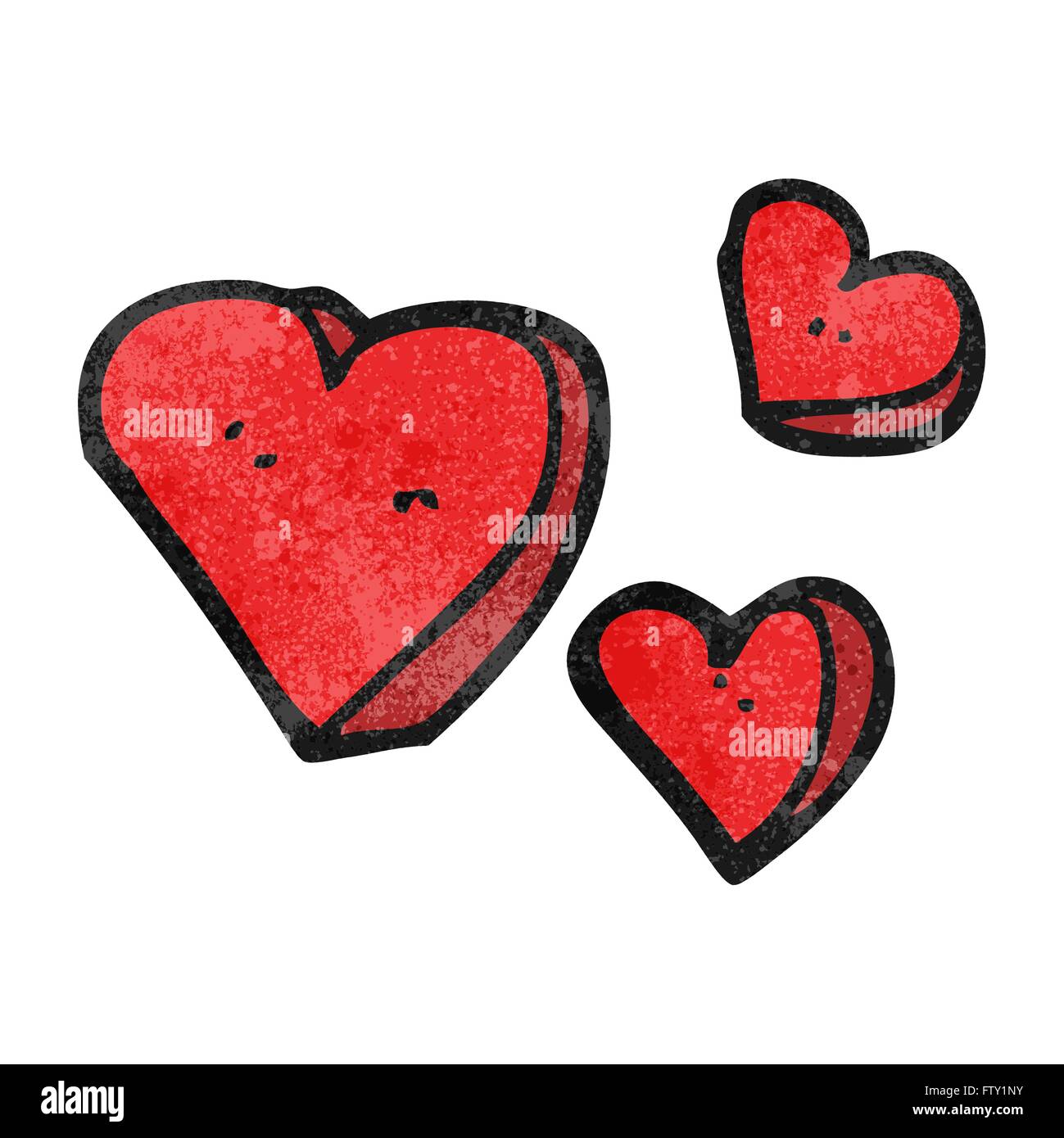 freehand textured cartoon hearts Stock Vector Image & Art - Alamy