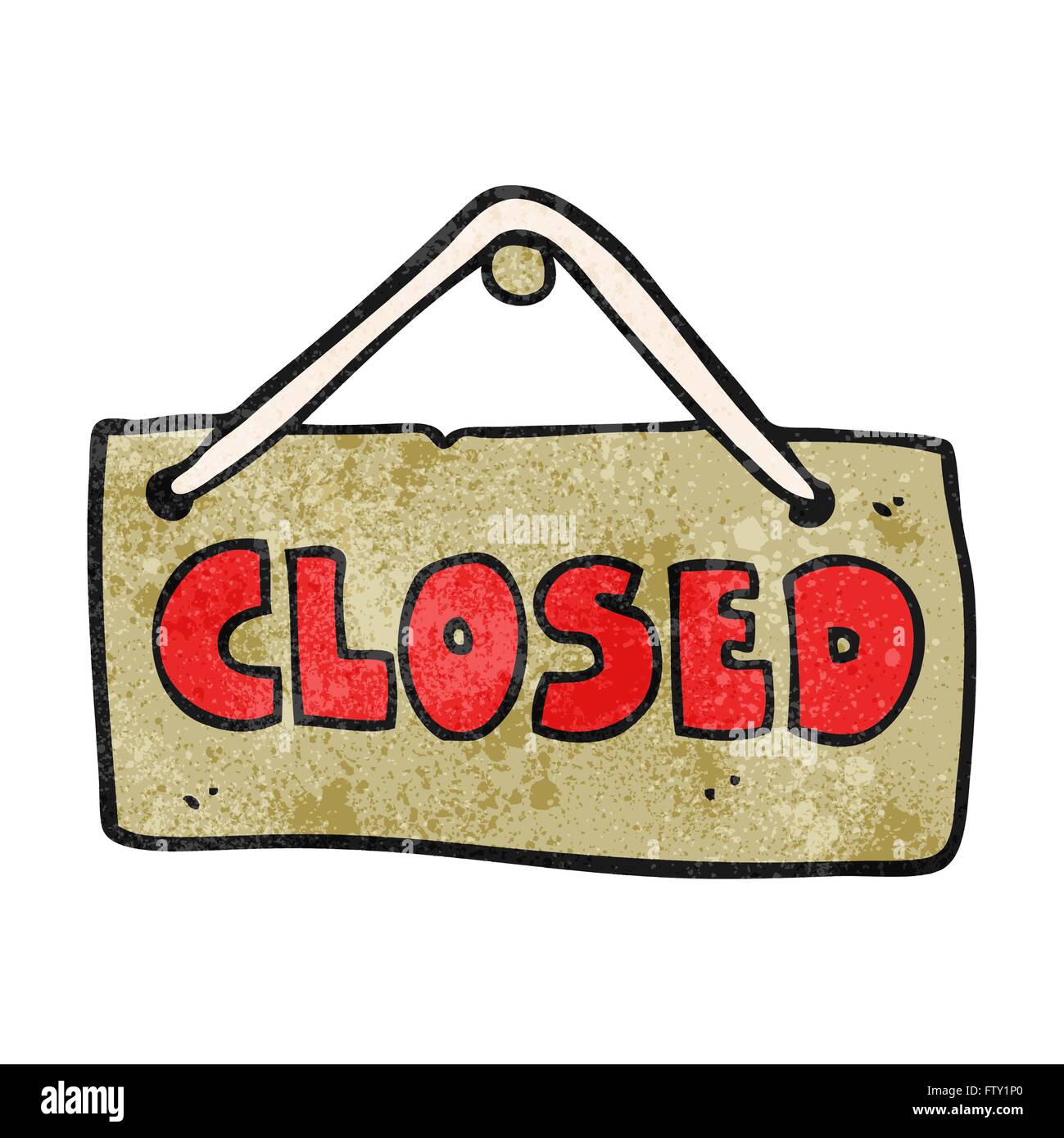 freehand textured cartoon closed shop sign Stock Vector Image & Art - Alamy
