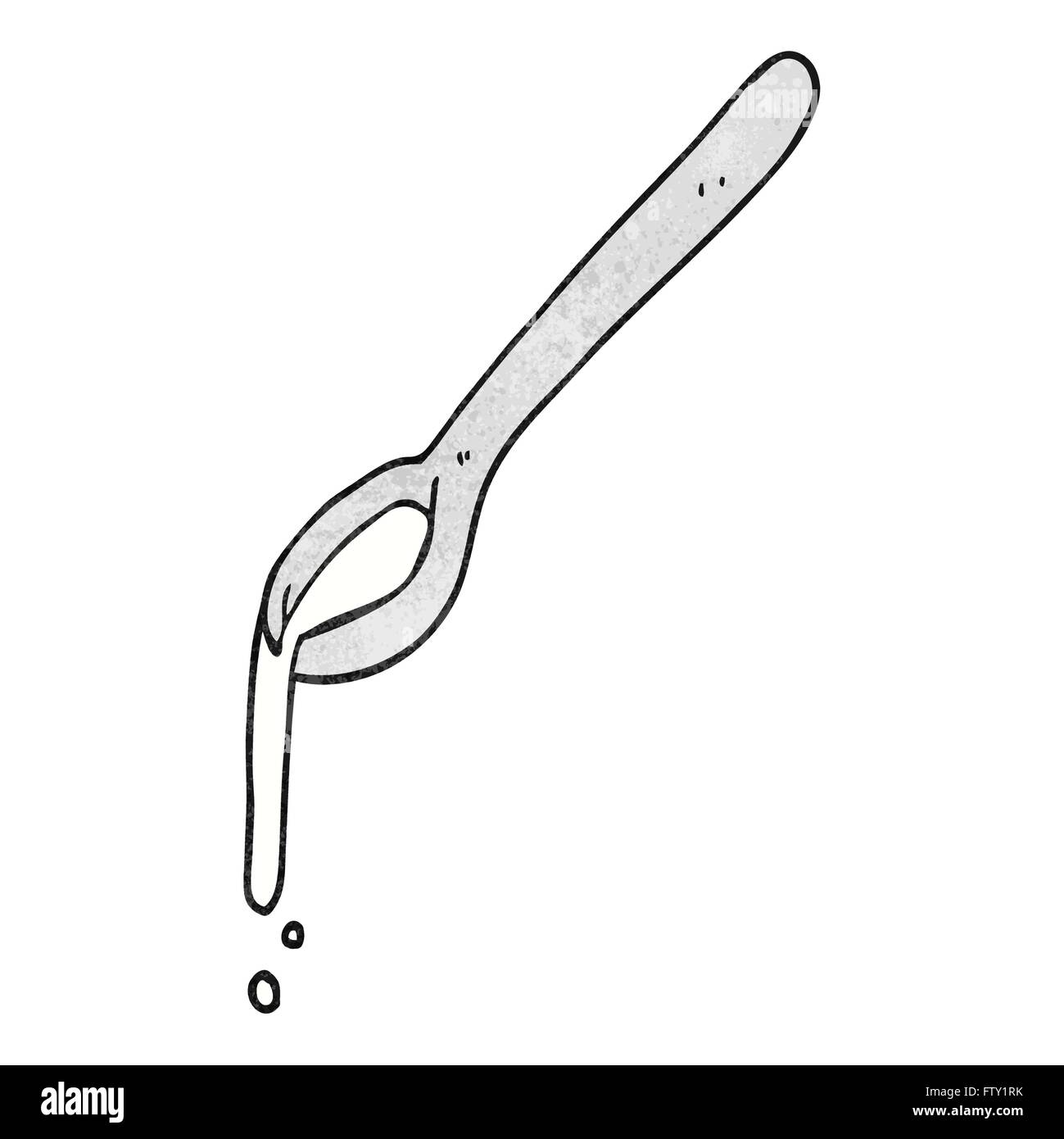 freehand textured cartoon spoon Stock Vector Image & Art - Alamy