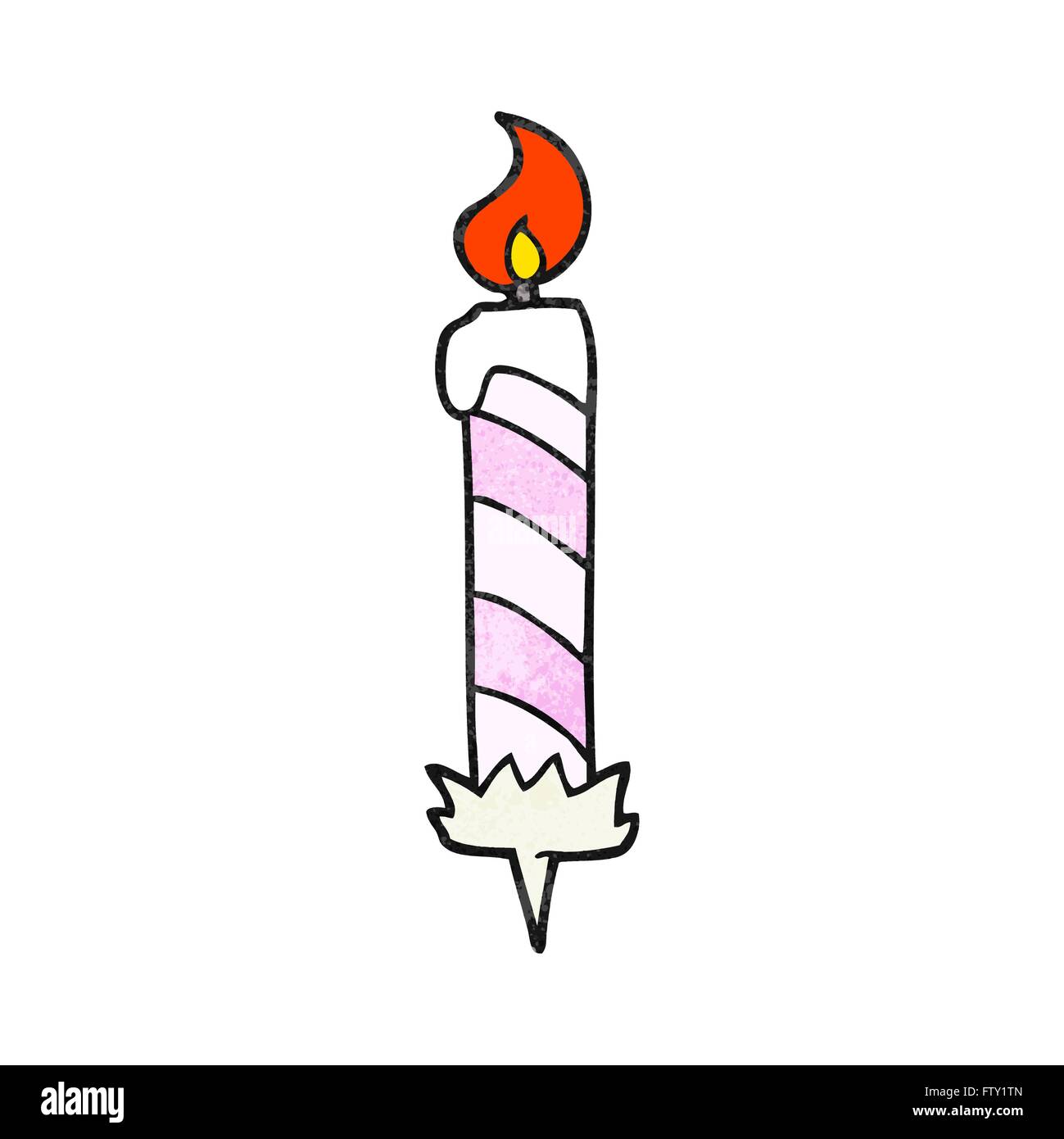 freehand textured cartoon birthday cake candle Stock Vector Image & Art ...