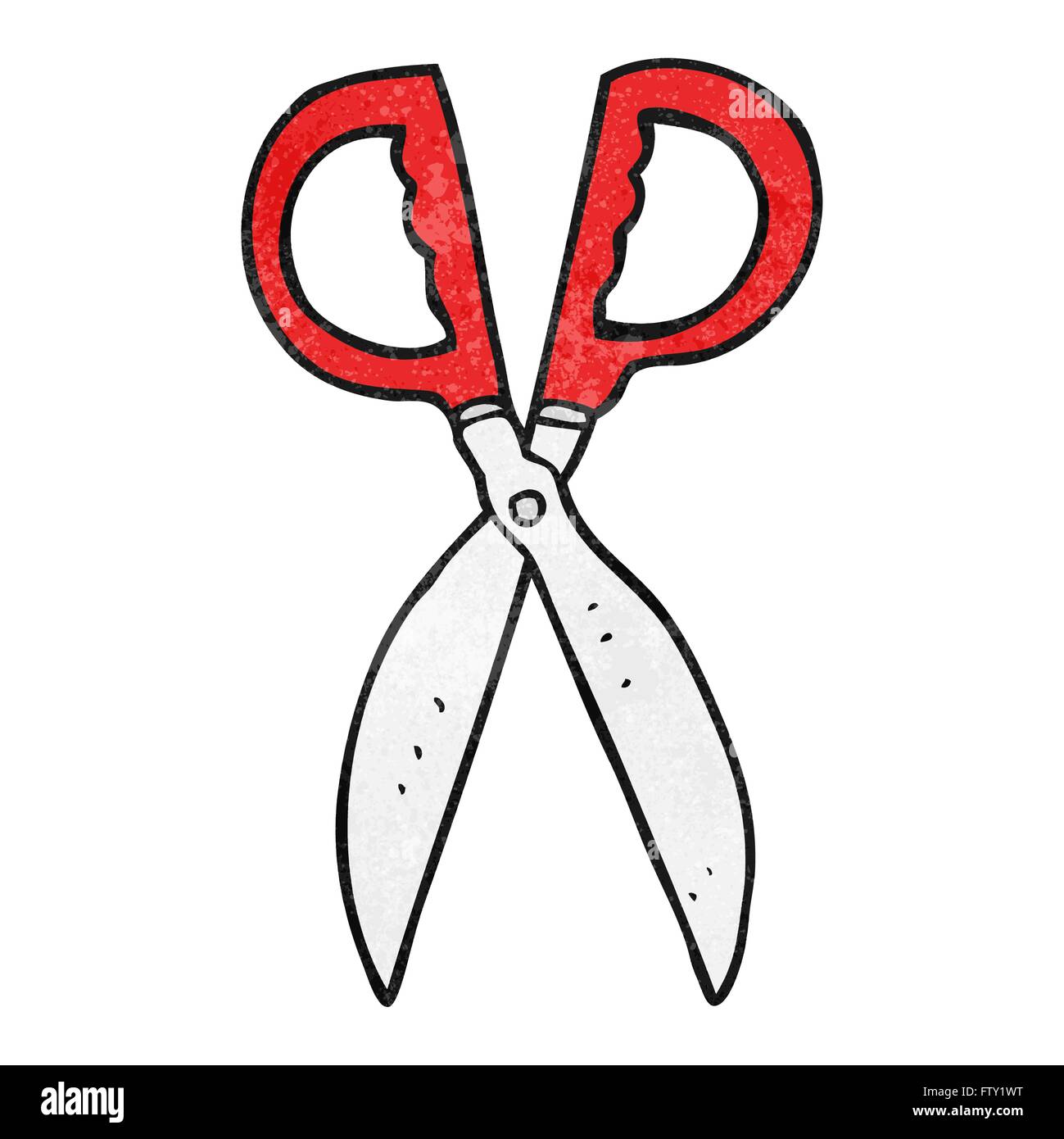 freehand textured cartoon pair of scissors Stock Vector Image & Art - Alamy