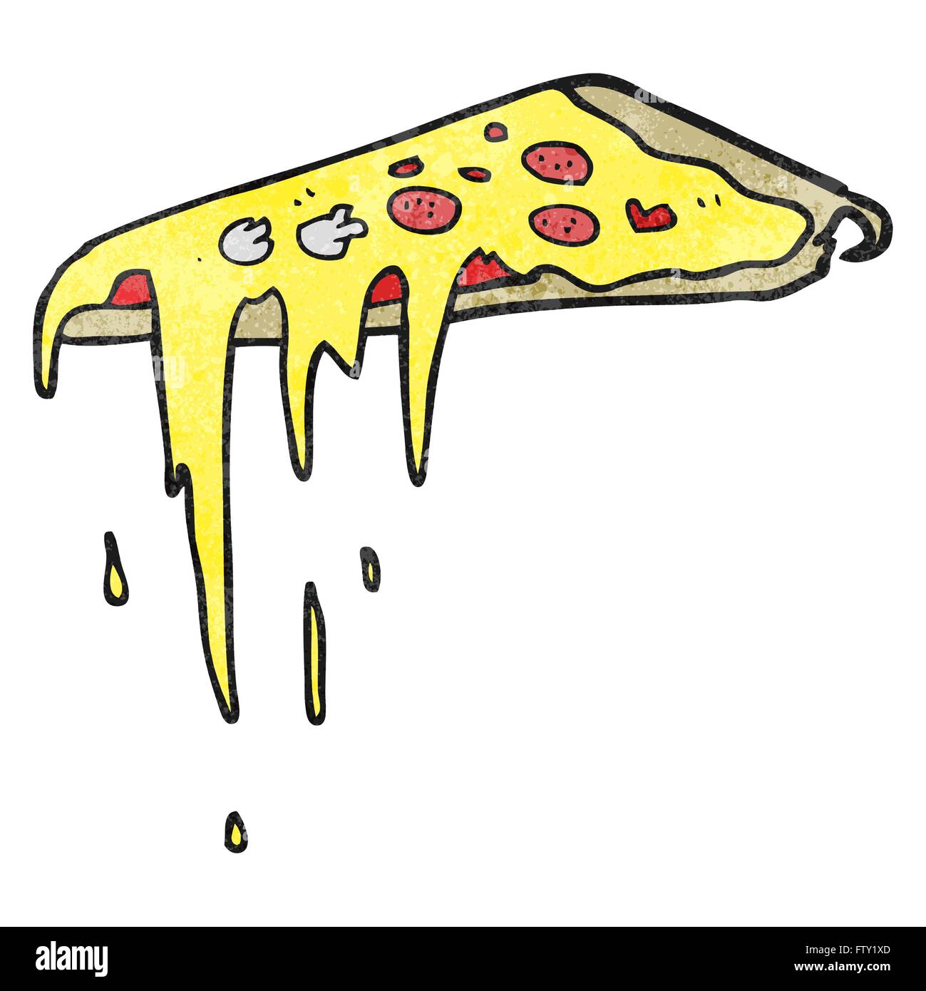 freehand textured cartoon pizza Stock Vector Image & Art - Alamy