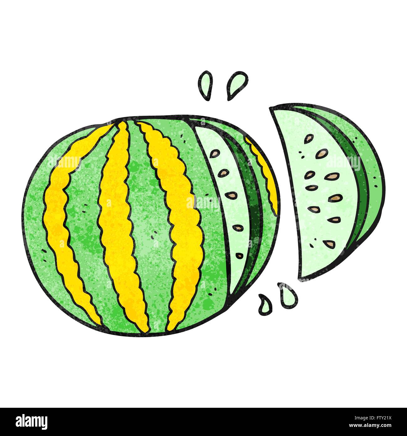 freehand textured cartoon watermelon Stock Vector Image & Art - Alamy