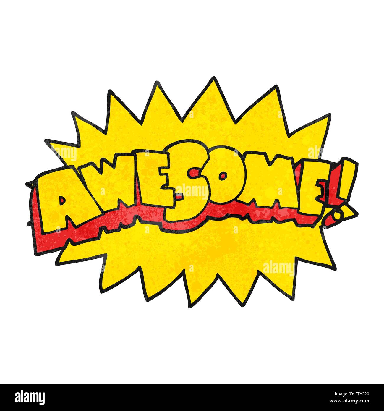 freehand textured cartoon awesome symbol Stock Vector Image & Art - Alamy