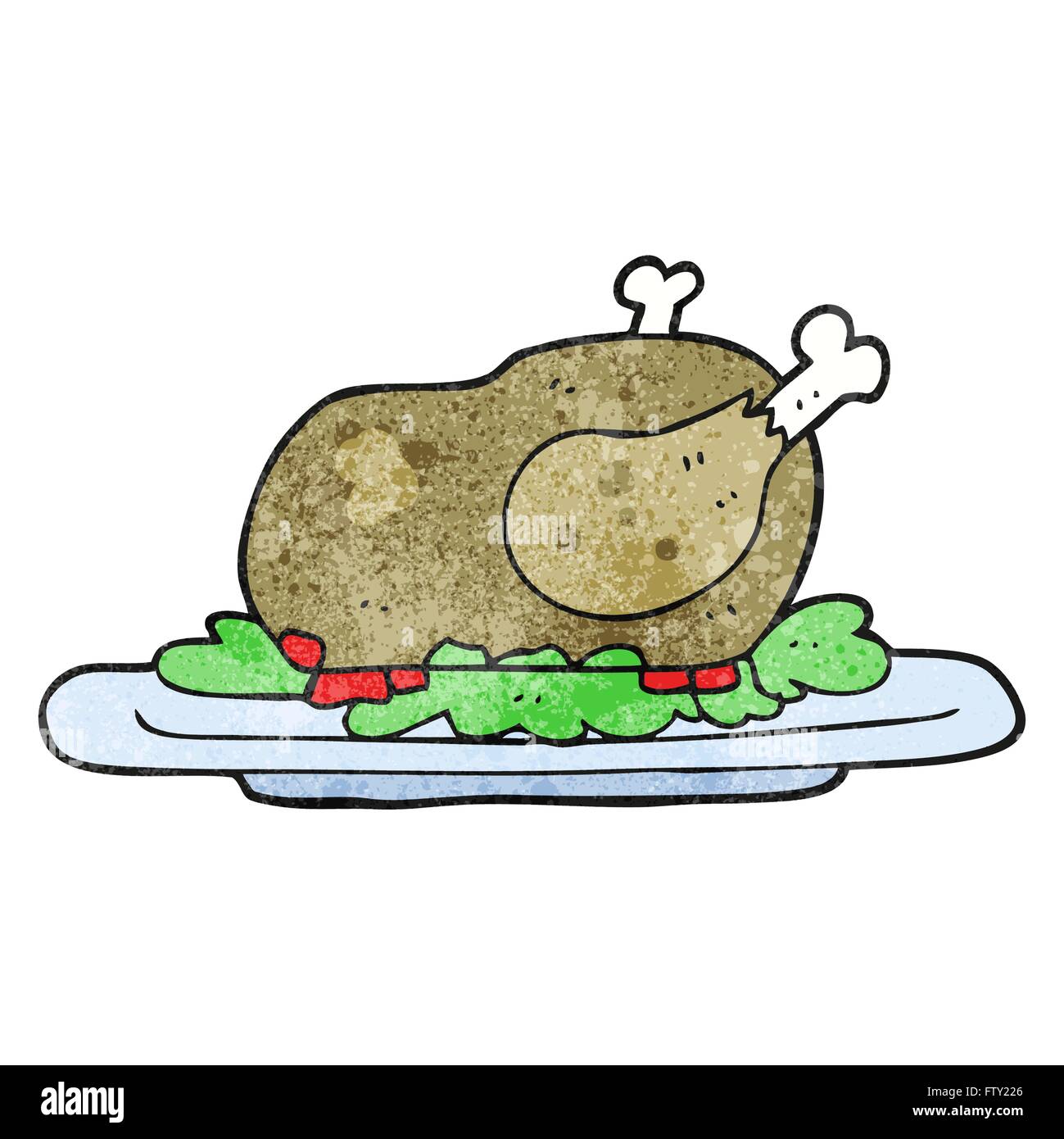 Cartoon Cooked Turkey